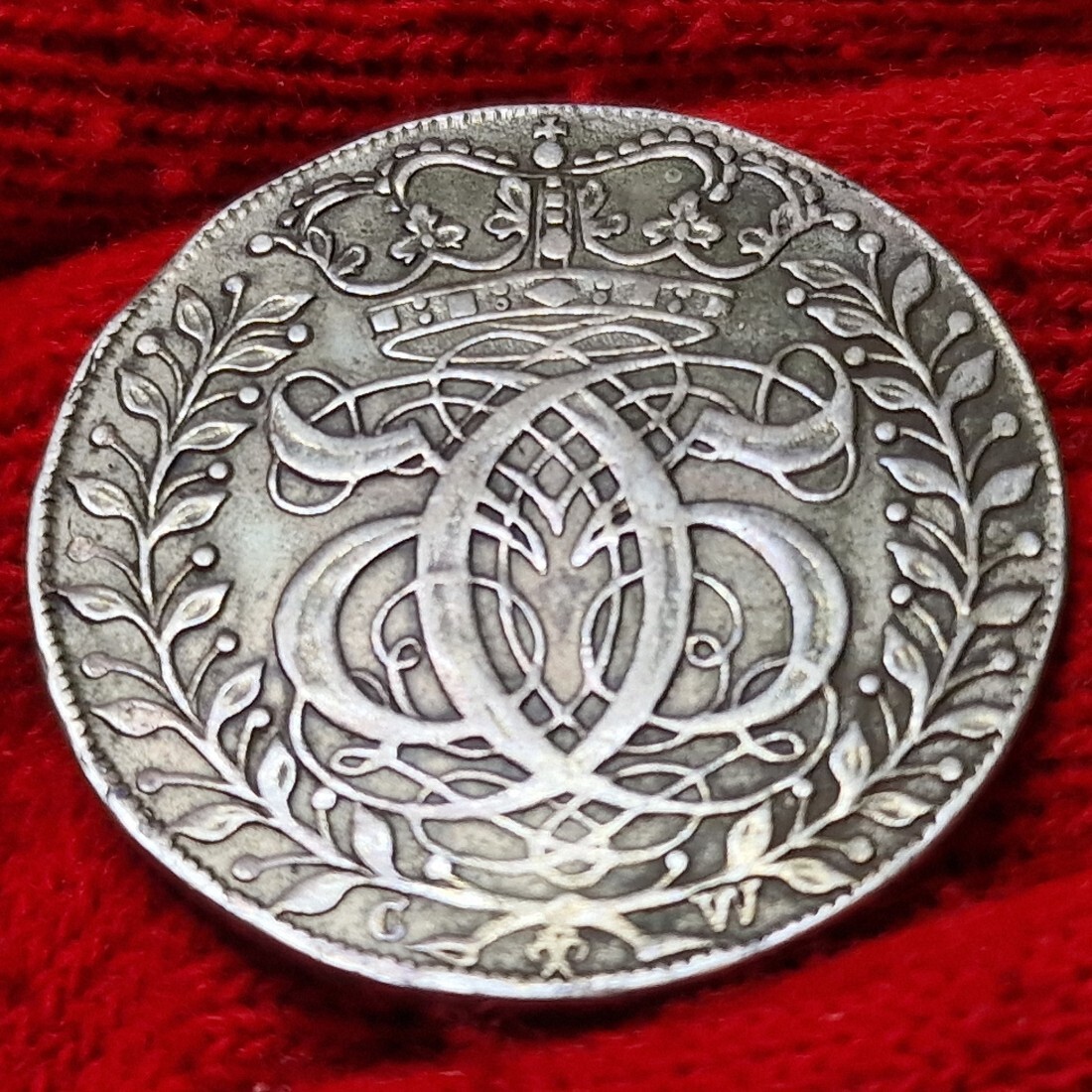 Denmnark Dänemark Krone zu 4 Mark 1694 CW Christian V. 1670-1699 ...