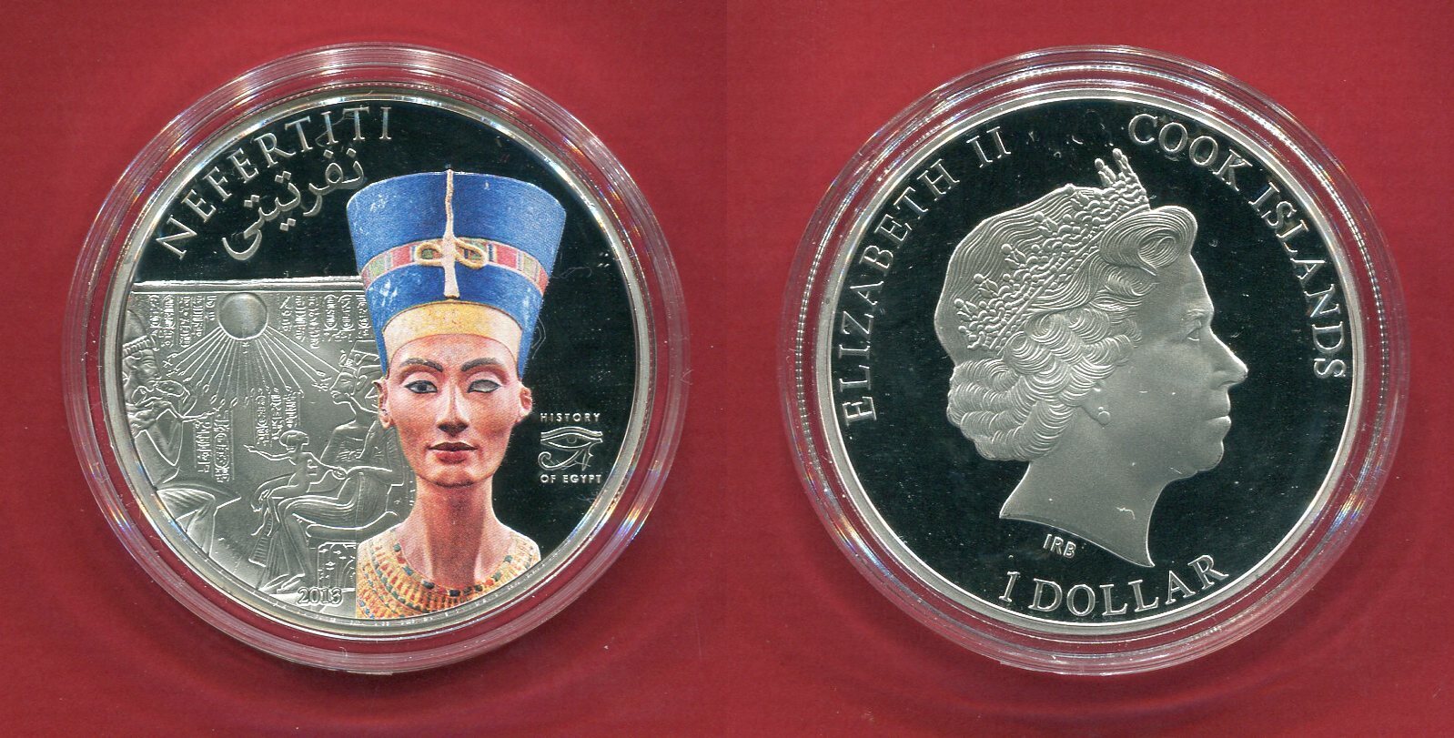 Cook-Inseln 1 Dollar 2013 History of Egypt - Nefertiti/Nofretete ...