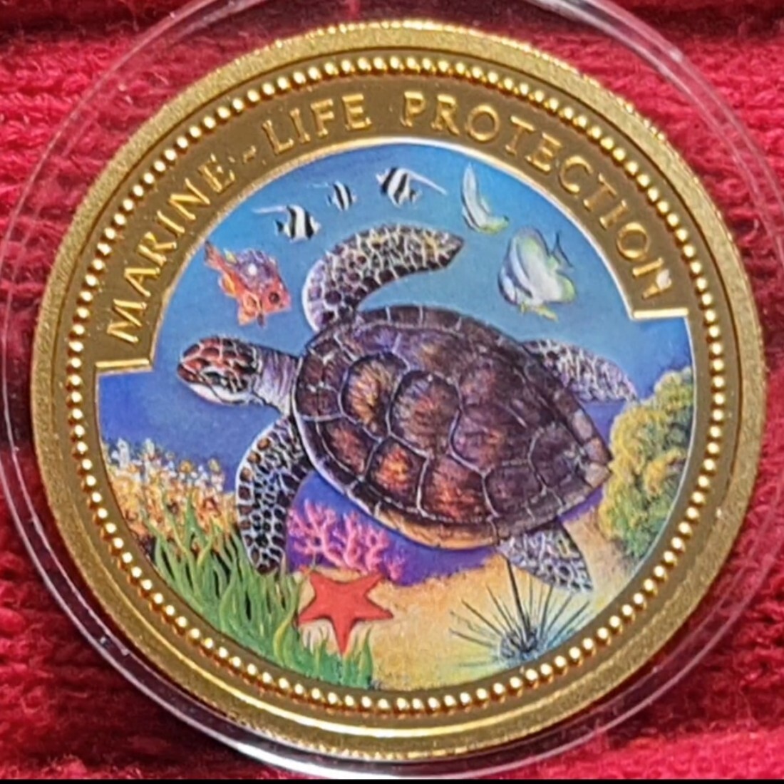 Palau Inseln Islands 200 Dollars Farbmünze Gold 1 Unze 1998 Marine Life ...