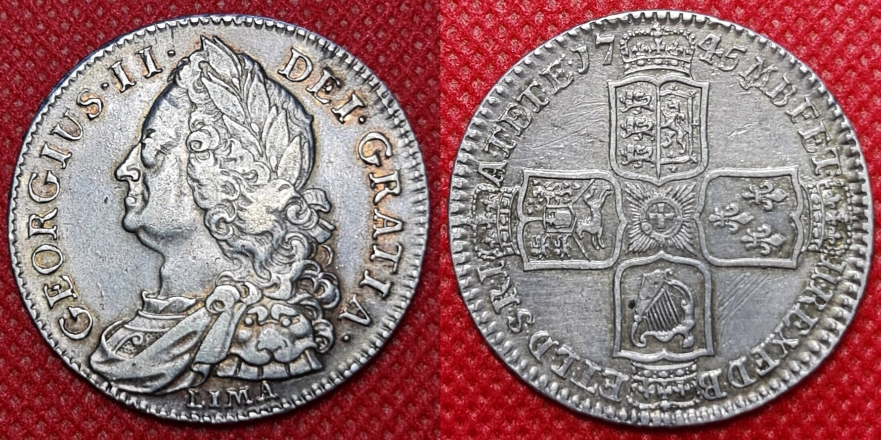 Großbritannien England United Kingdom Halfcrown 1/2 Crown 1745 George ...