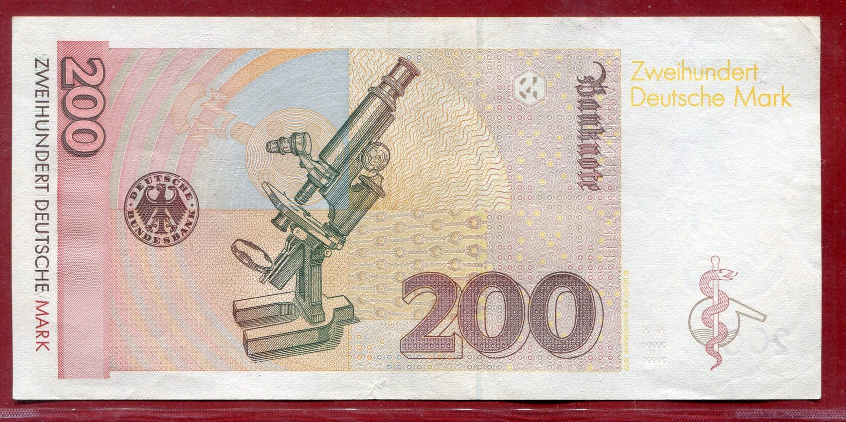 BRD, Deutsche Bundesbank 200 DM Deutsche Mark 1996 Paul Ehrlich 1854 ...