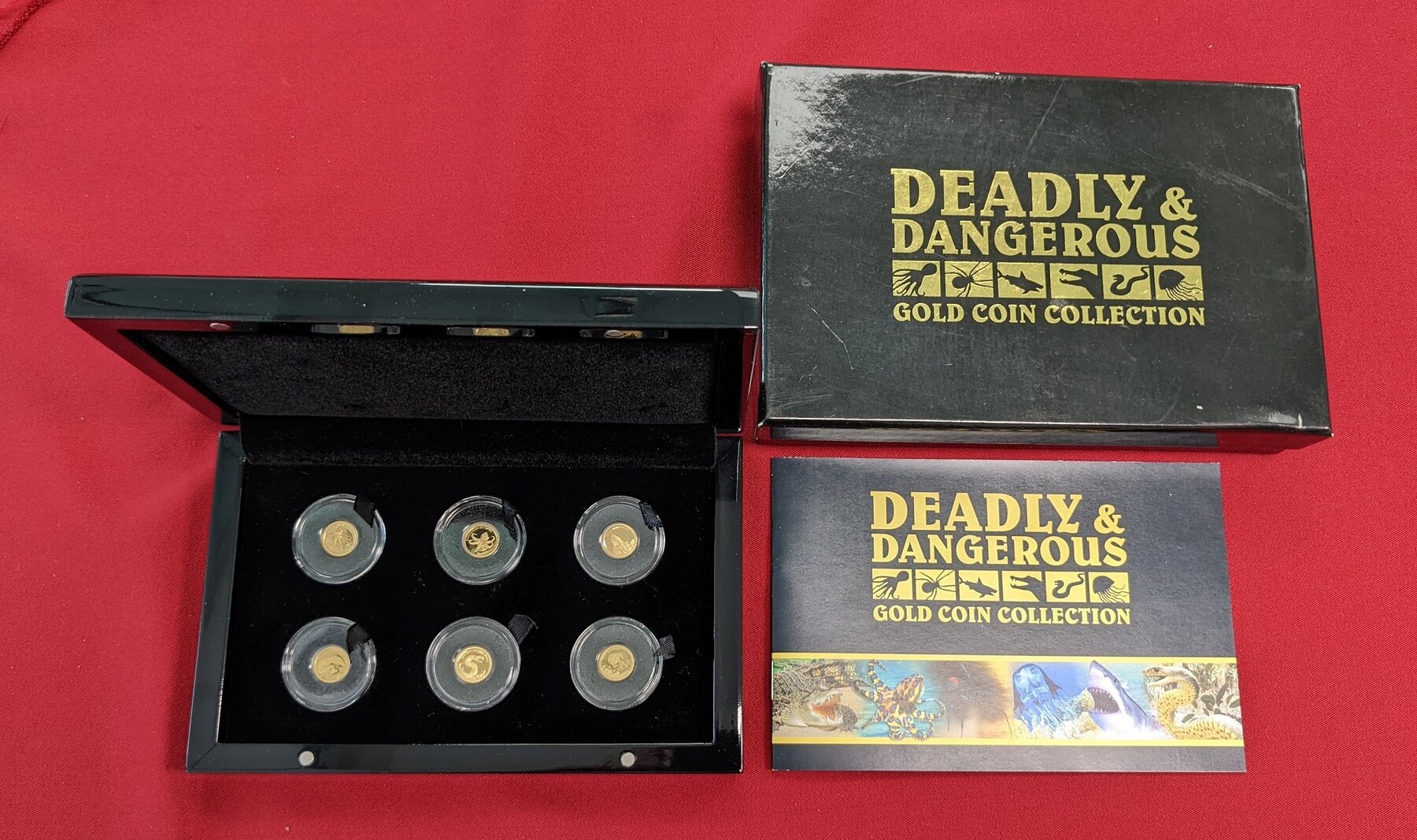 Tokelau 6 x 5 Dollars Minigoldmünzen 2012 Deadly & Dangerous - Gold ...