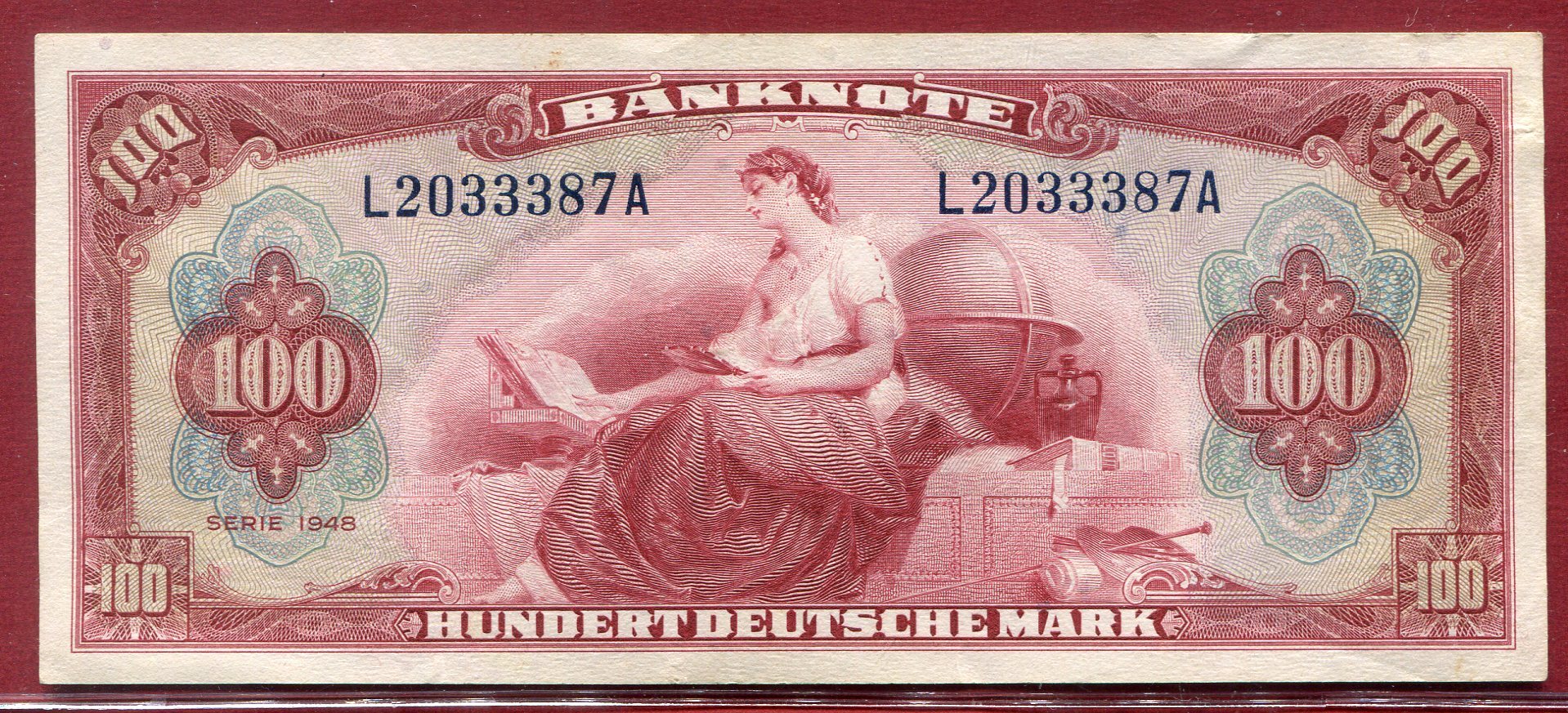 Bundesrepublik Deutschland 100 DM Deutsche Mark Kopfgeld 100 DM ...