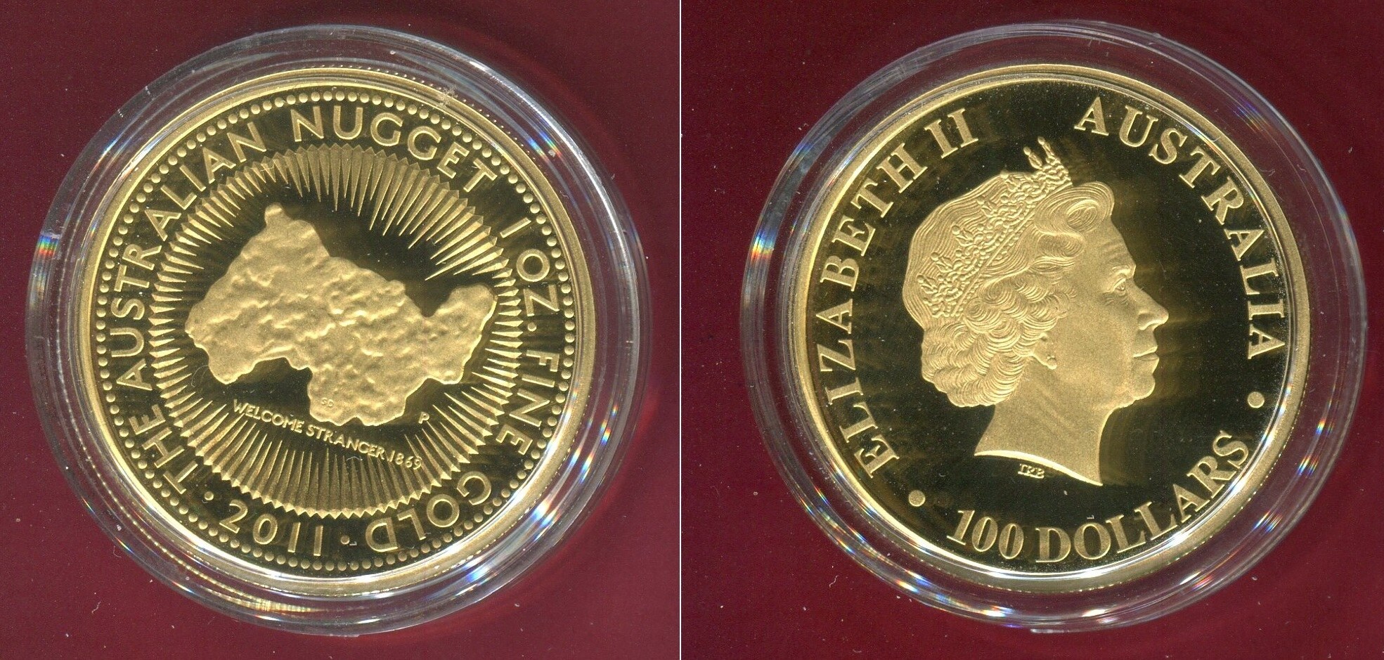 Australien 100 Dollar Goldmünze - 1 oz Gold Proof Coin 2011 25th ...