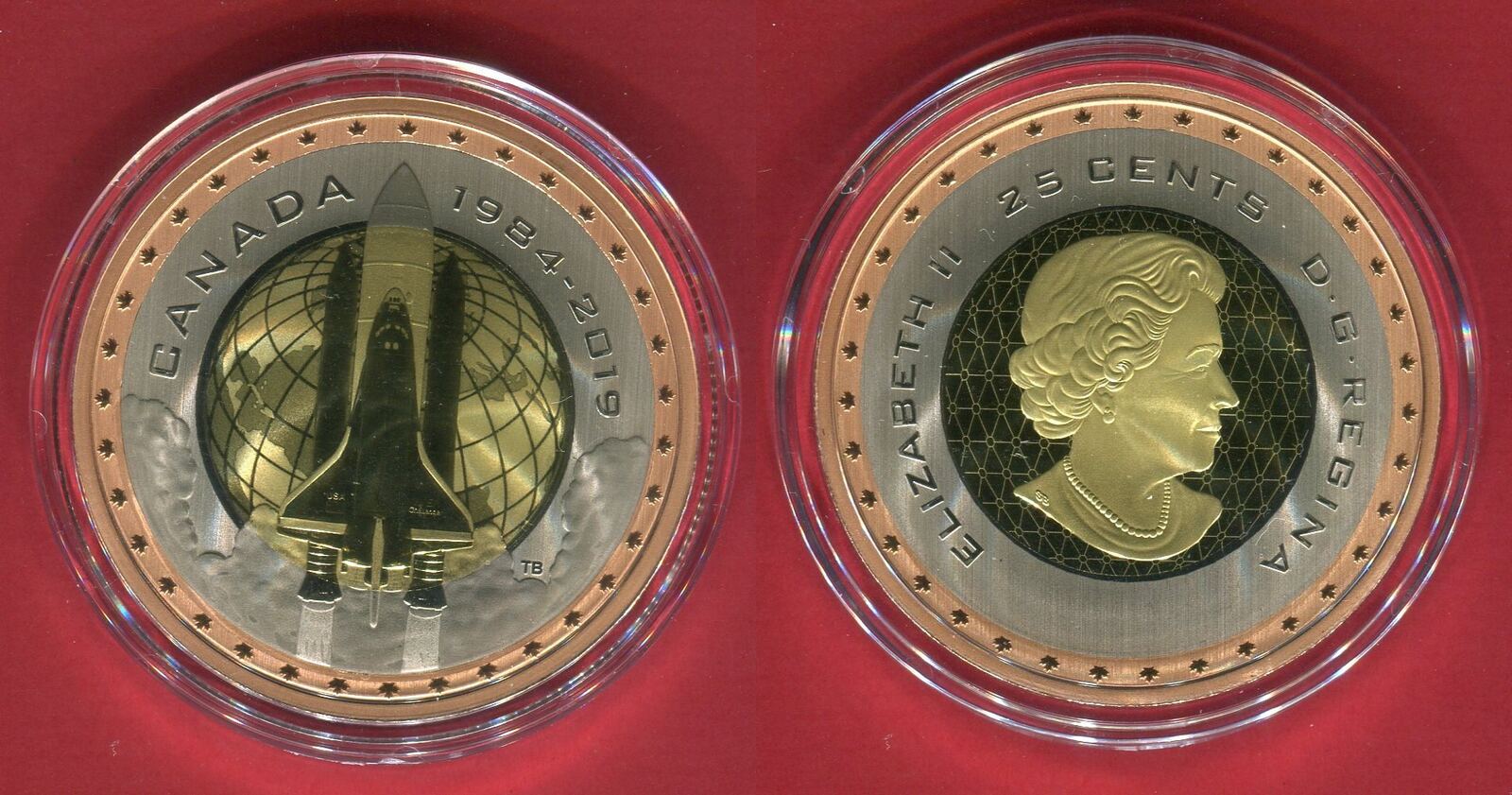 Kanada 25 Cents Coin 2019 First Canadian in Space, Marc Garneau, 35 ...