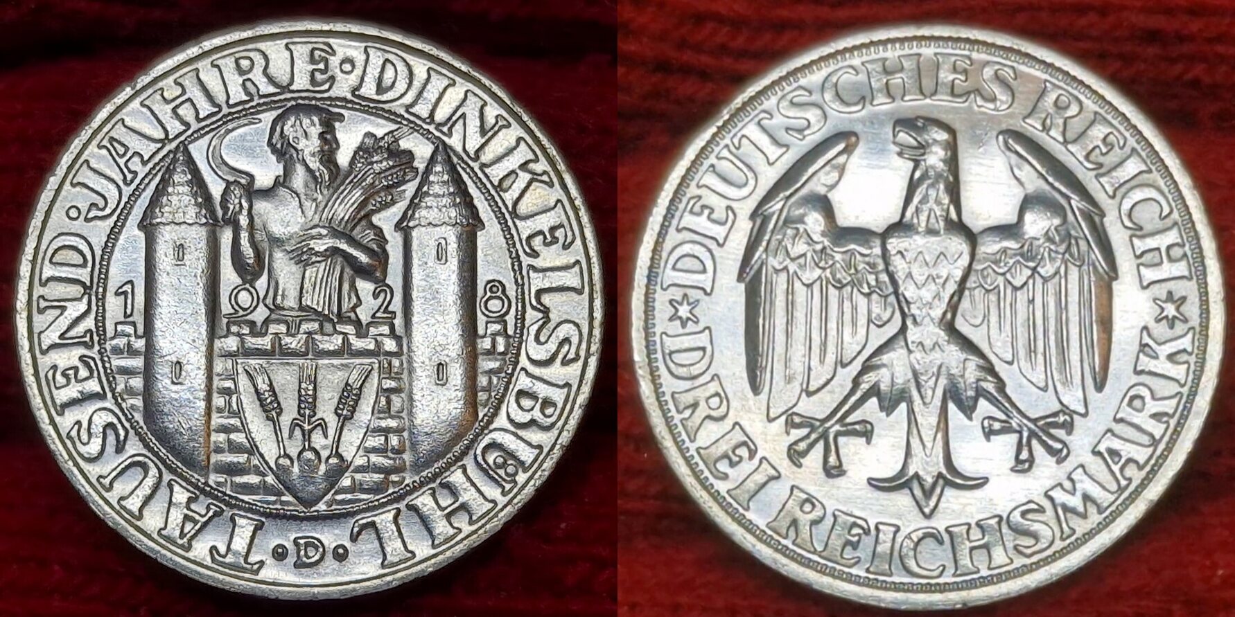 Weimarer Republik Deutsches Reich 3 Mark Weimarer Republik Silber 1928 ...
