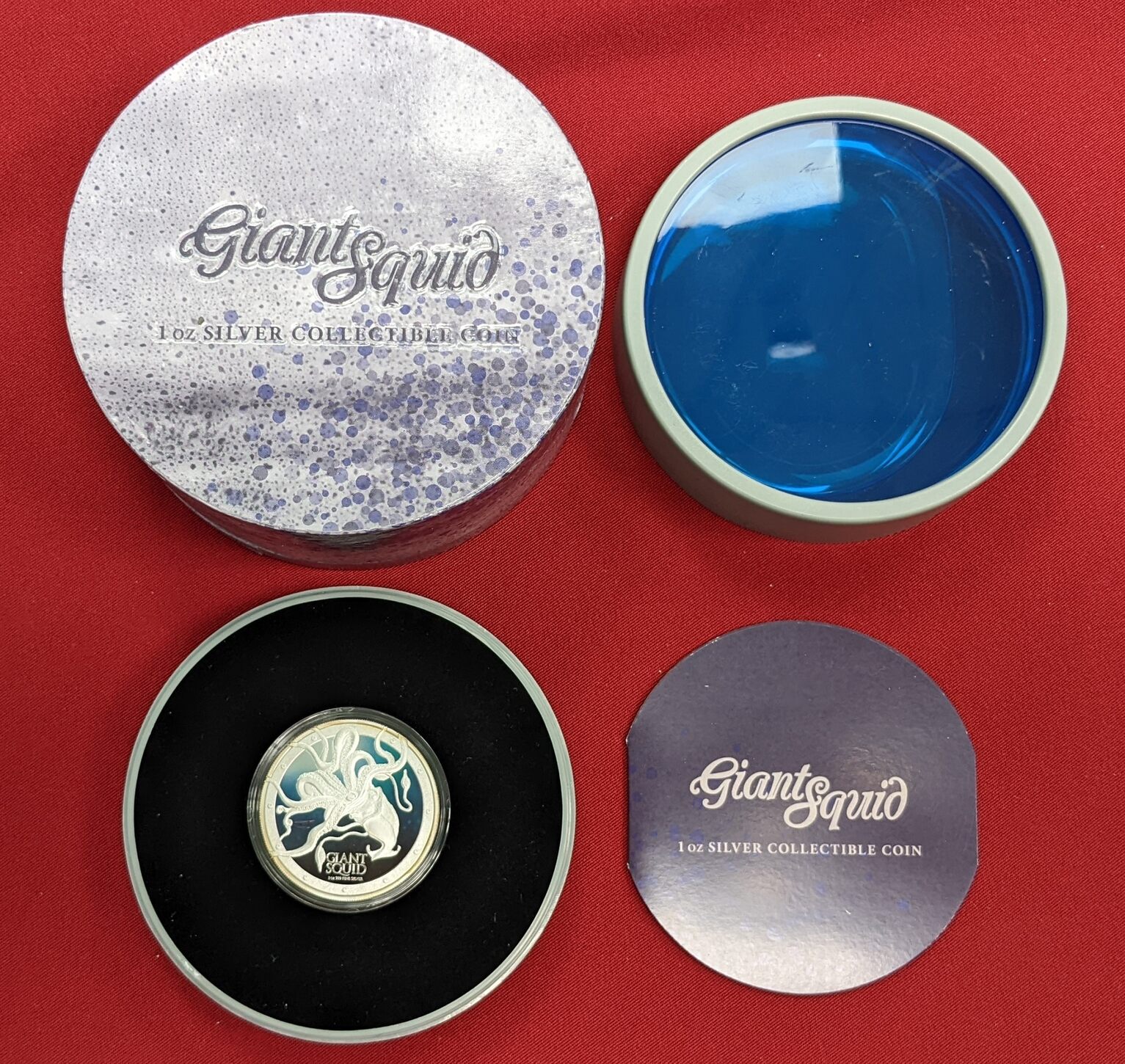 Niue Islands 2 Dollar Silbermünze 2015 Giant Squid - 1 oz Silver ...