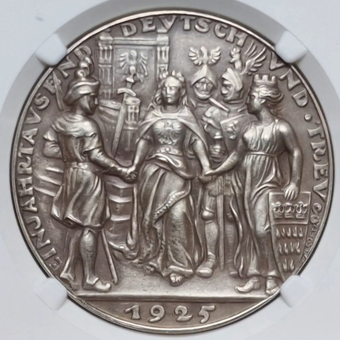 Karl Goetz Deutschland Weimarer Republik Germany SILVER Silbermedaille ...