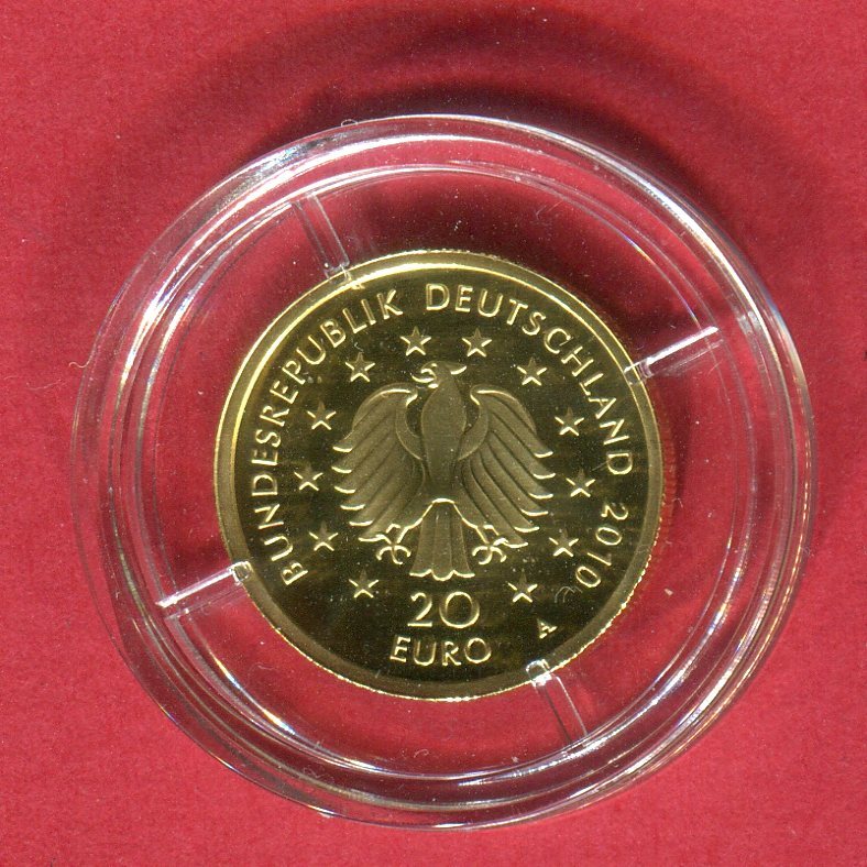 Deutschland BRD FRG Germany 20 Euro Goldmünze 1/8 Unze 2010 A Deutscher ...