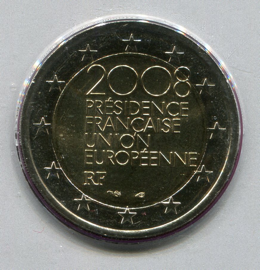 Frankreich 2 Euro 2008 EU-Ratspräsidentschaft - Monnaie de Paris BU in ...
