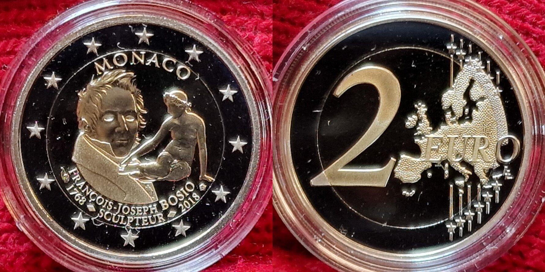 Monaco 2 Euro Gedenkmünze 2018 250. Geburtstag François-Joseph Bosio ...