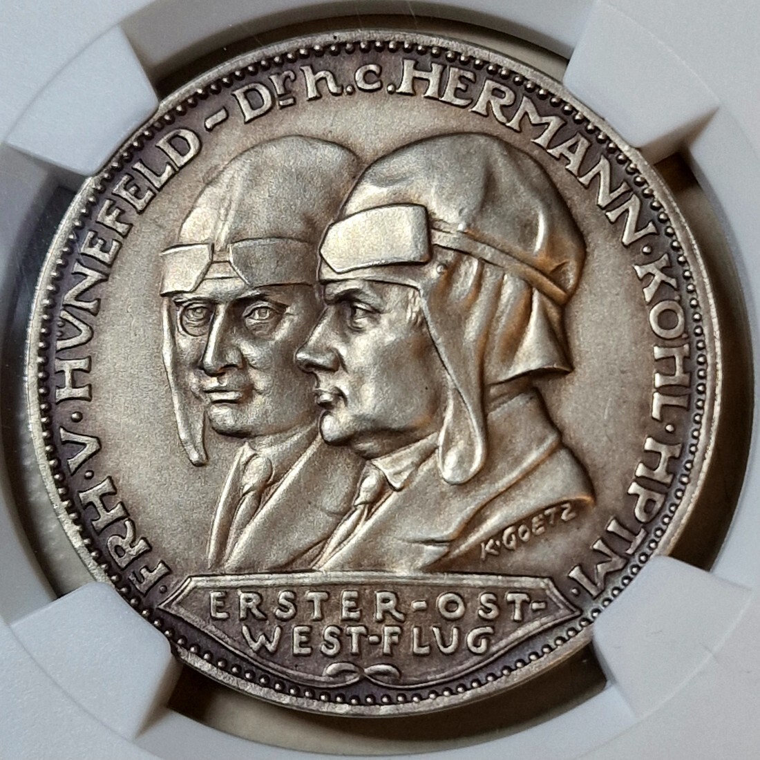 Germany Deutschland Karl Goetz Medaille SILVER Silbermedaille 1928 ...