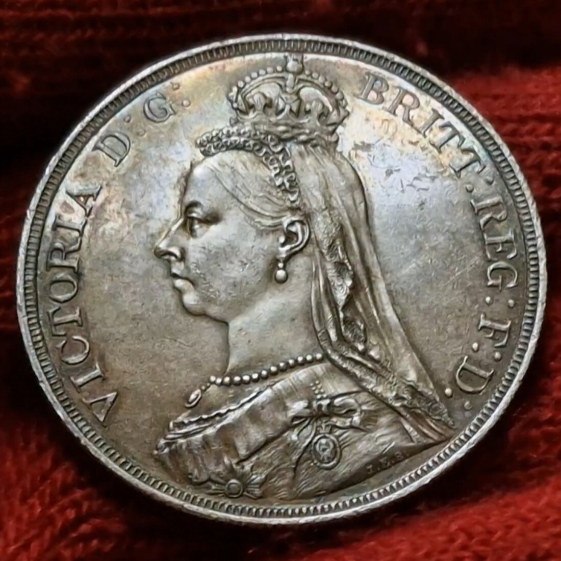 England Großbritannien United Kingdom 1 Crown 5 Shilling 1887 Queen ...