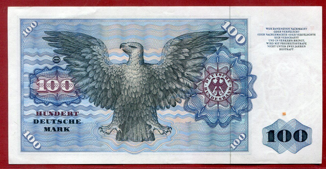 BRD, Deutsche Bundesbank 100 DM Deutsche Mark Banknote 1977 Kosmograph Sebastian Münster/ Adler ...