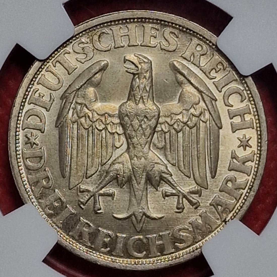 Weimarer Republik Germany 3 Mark 1928 D Dinkelsbühl 1000 Jahrfeier Only ...