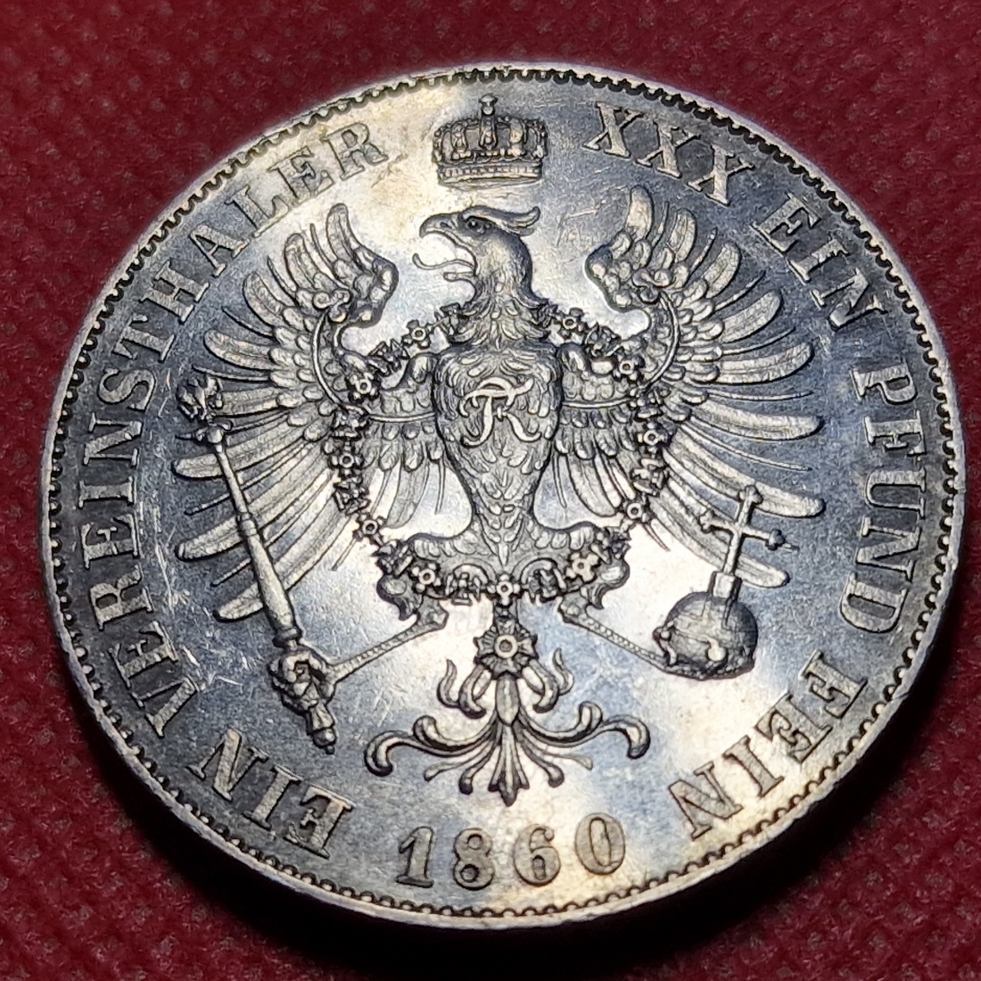 Brandenburg Preußen Königreich Taler Vereinstaler 1860 A Friedrich ...