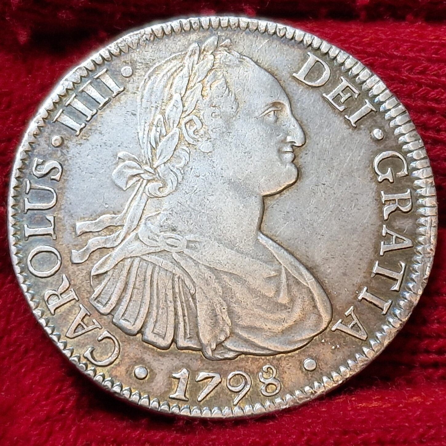 Mexico 8 Reales 1798 Karl IV. Carolus IIII.MO FM USA EF Toned | MA-Shops
