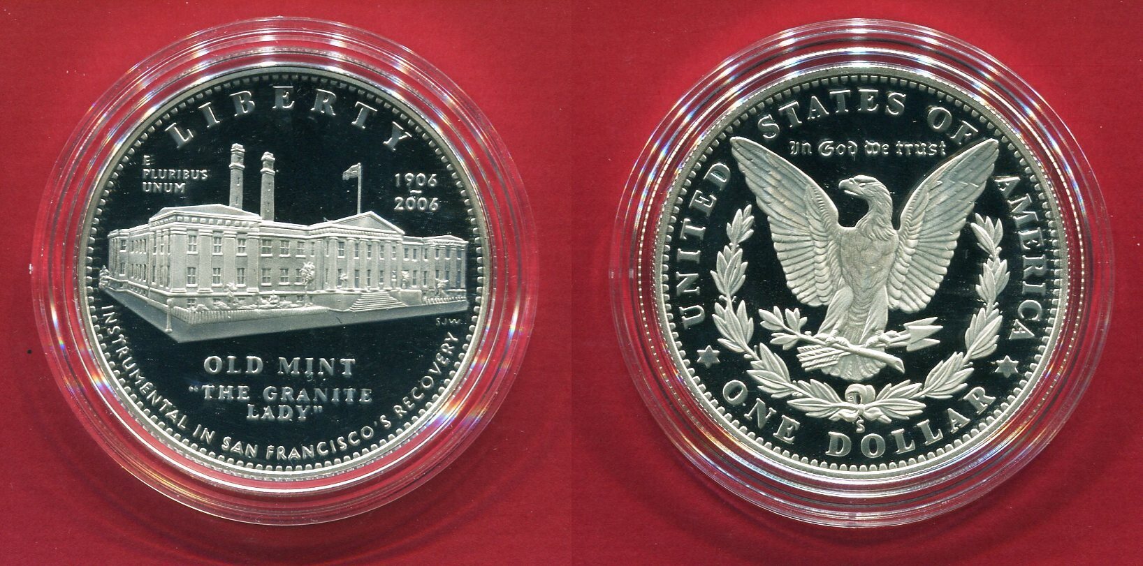 USA 1 Dollar Silbermünze 2006 100 Jahre Old Mint - The Granite Lady ...