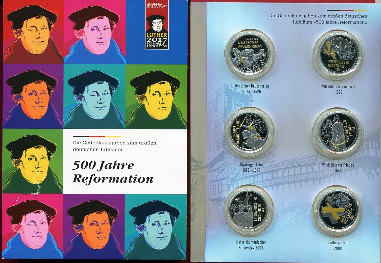 Deutschland 12 Silbermedaillen 2017 500 Jahre Reformation ...