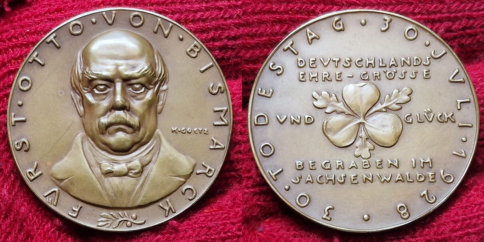 Karl Goetz Deutschland Weimarer Republik Germany Bronzemedaille 1928 30 ...