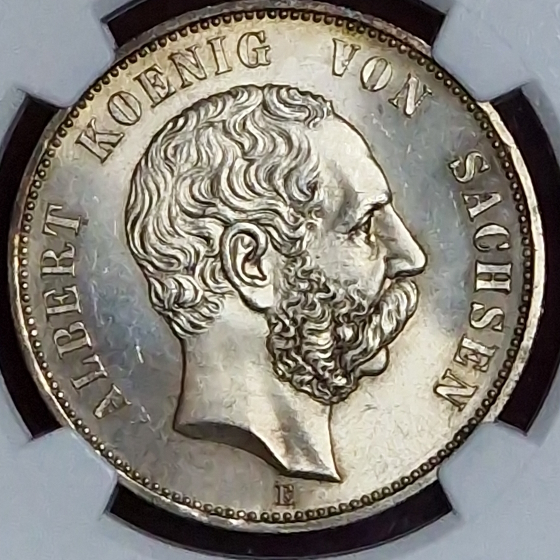 Germany Deutschland Sachsen Saxony 5 Mark 1898 E König King Albert 1873 ...