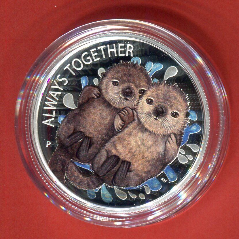 Tuvalu 50 Cent Silbermünze mit Farbapplikation 2020 Always Together ...