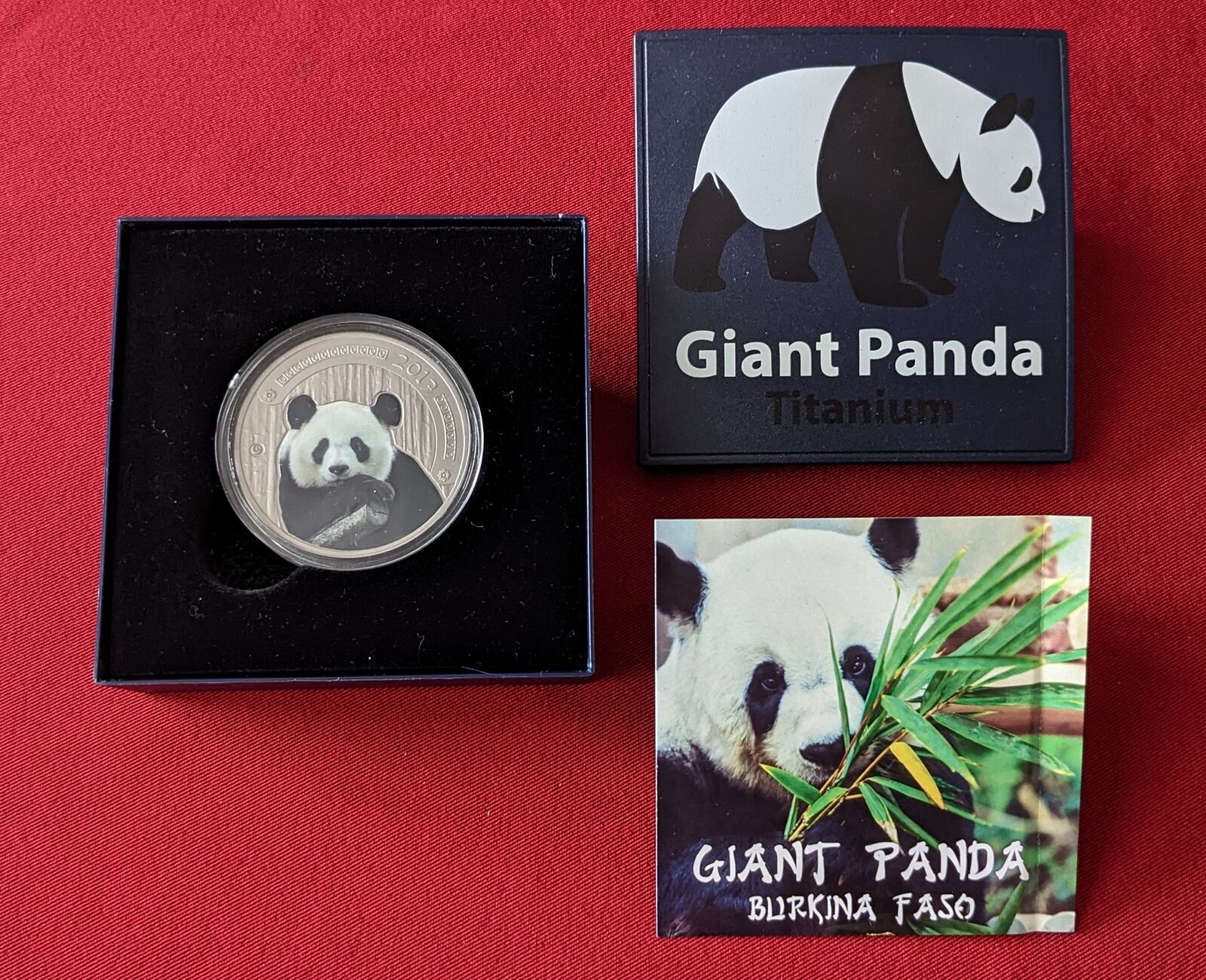 Republique du Burkina Faso 100 Francs CFA Farbmünze 2017 Giant Panda ...