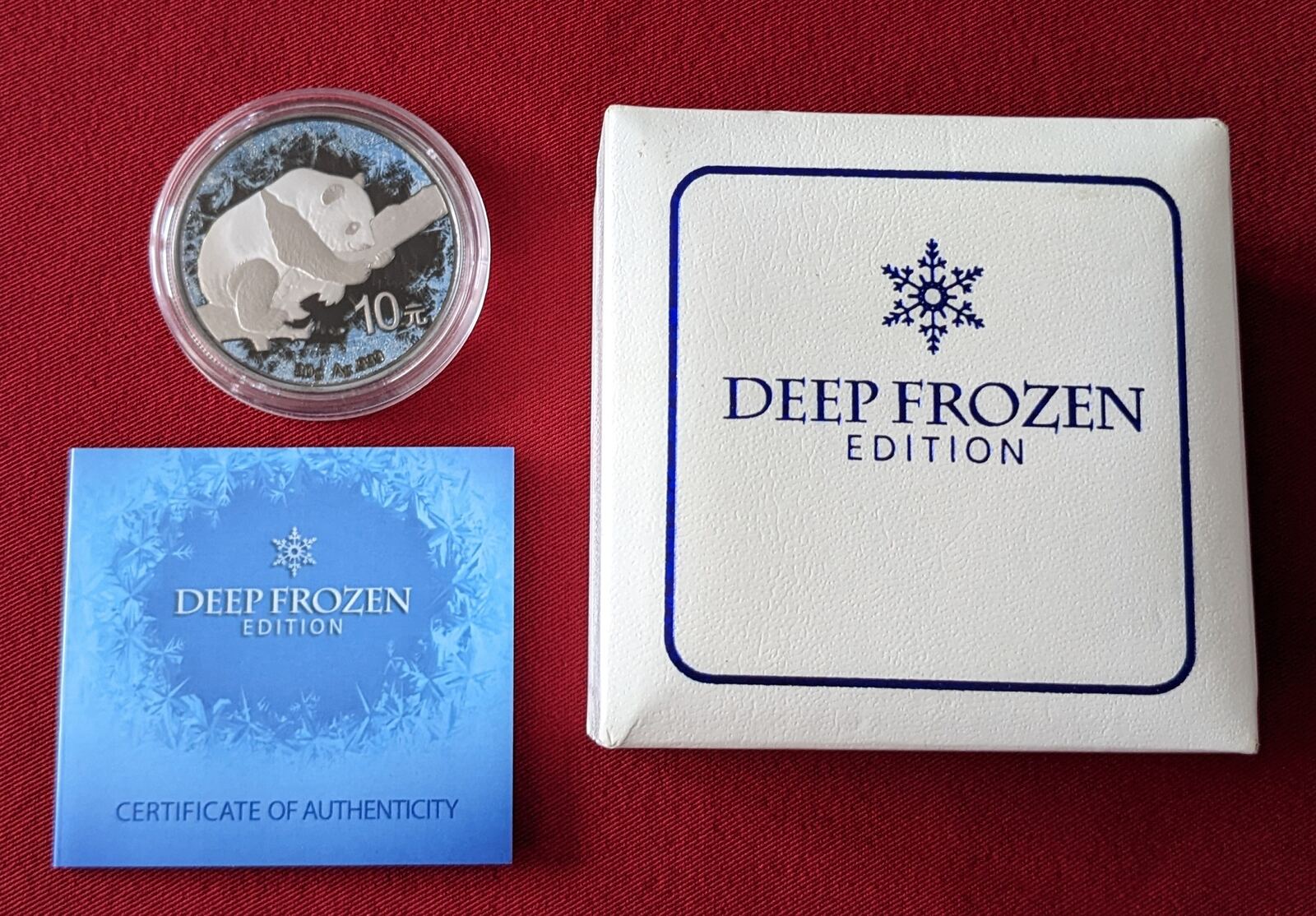 China 10 Yuan Silbermünze 2016 Panda Deep Frozen Edition with Black ...