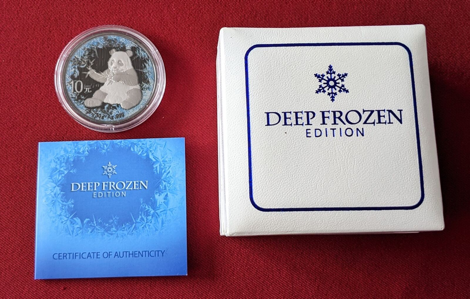 China 10 Yuan Silbermünze 2017 Panda Deep Frozen Edition with Black ...