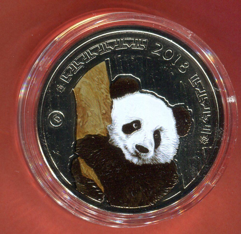 Ghana 5 Cedis Farbmünze 2018 Giant Panda - Titanium Selection Edition ...