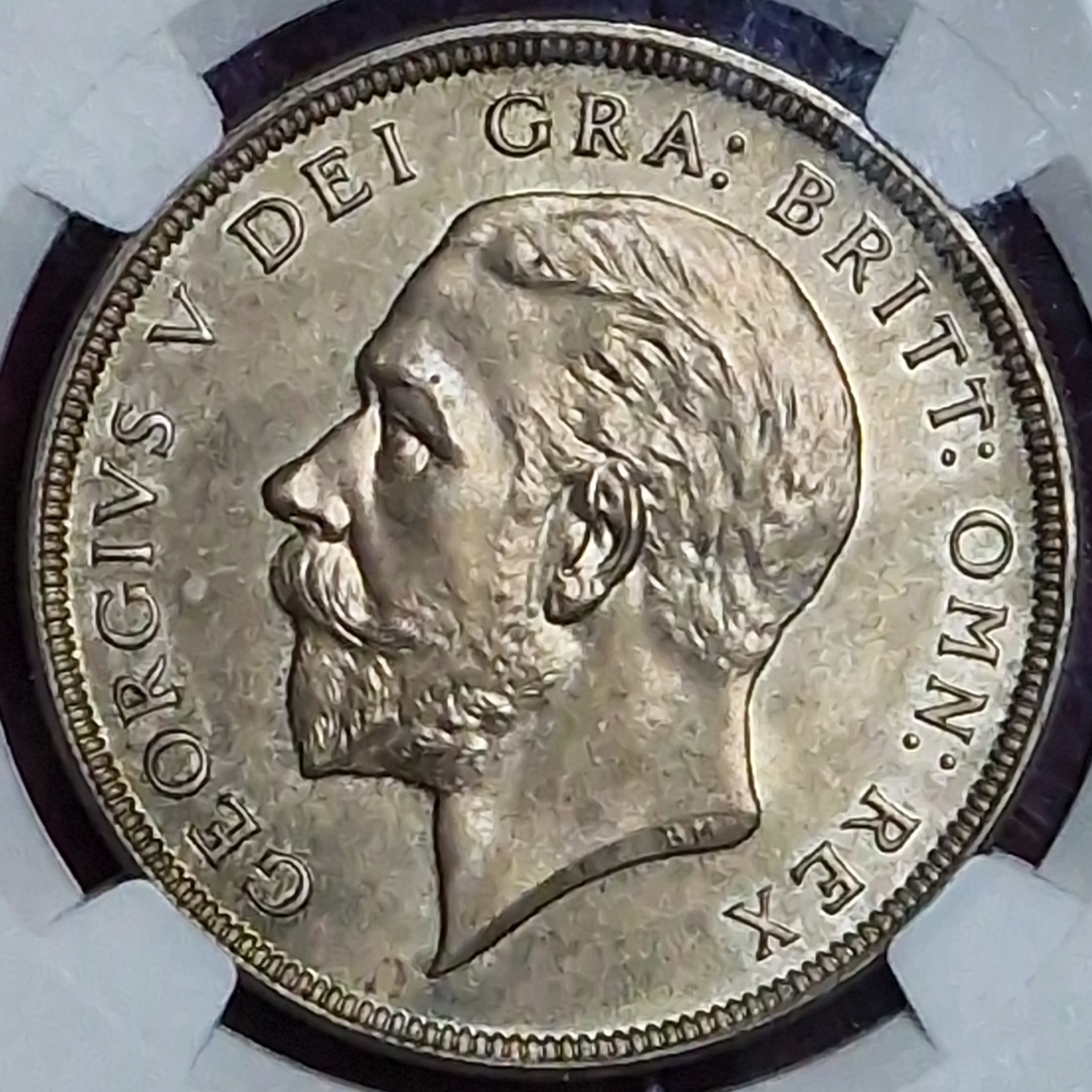 England Großbritannien United Kingdom 1927 Georg V. Polierte Platte ...