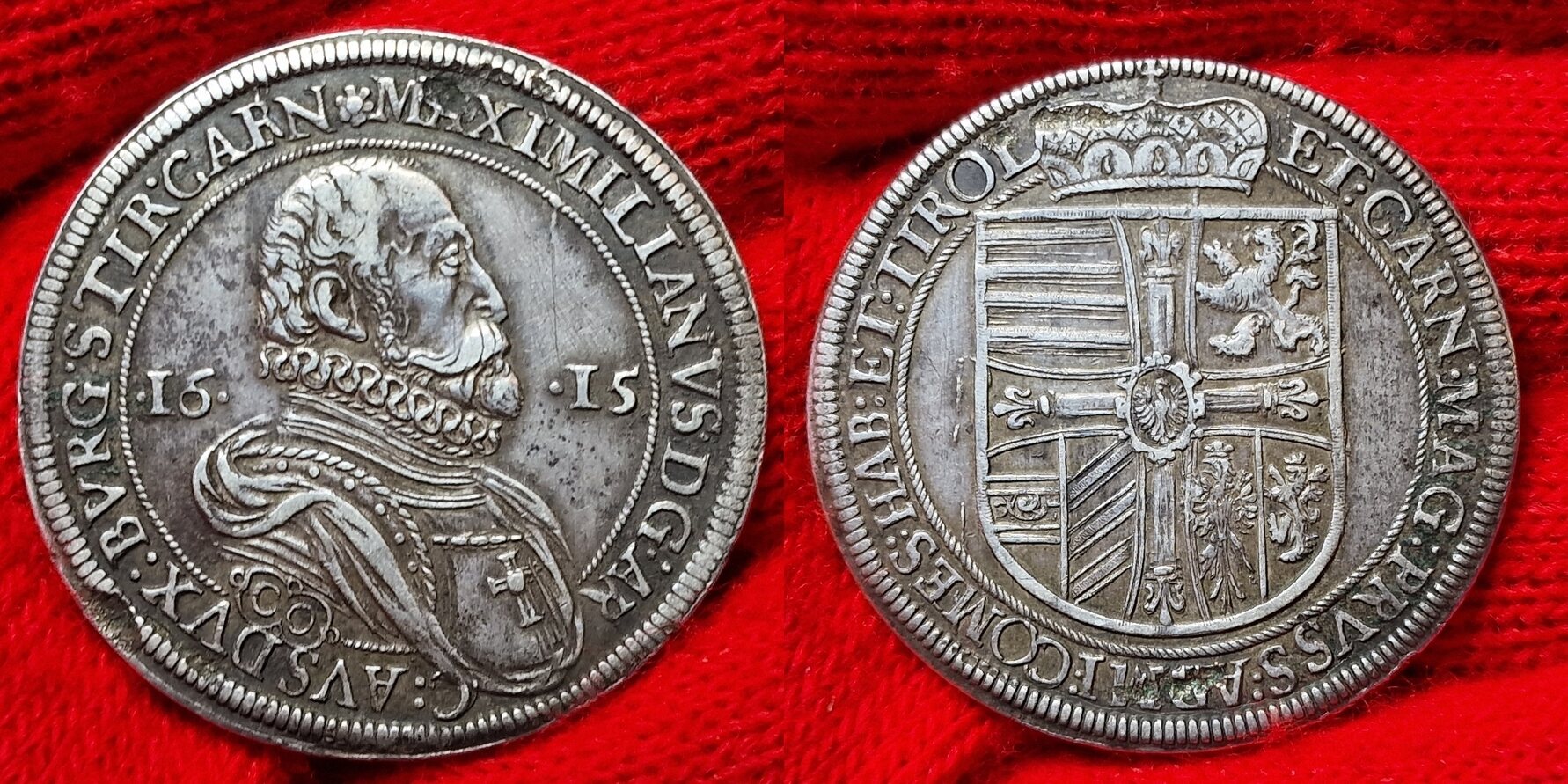 Österreich Haus Habsburg RDR Taler 1615 Erzherzog Maximilian III. 1612 ...