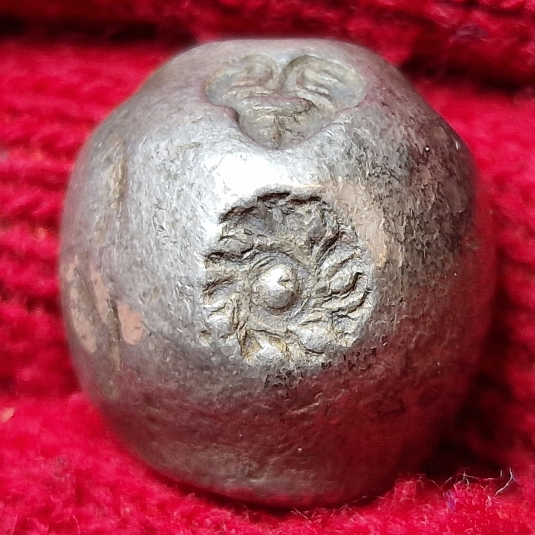 Siam Thailand 2 Baht Pot Pod Duang o. J. - ca 1850 - 1868 Mit Mongkut-Stempel Bullet Money ...