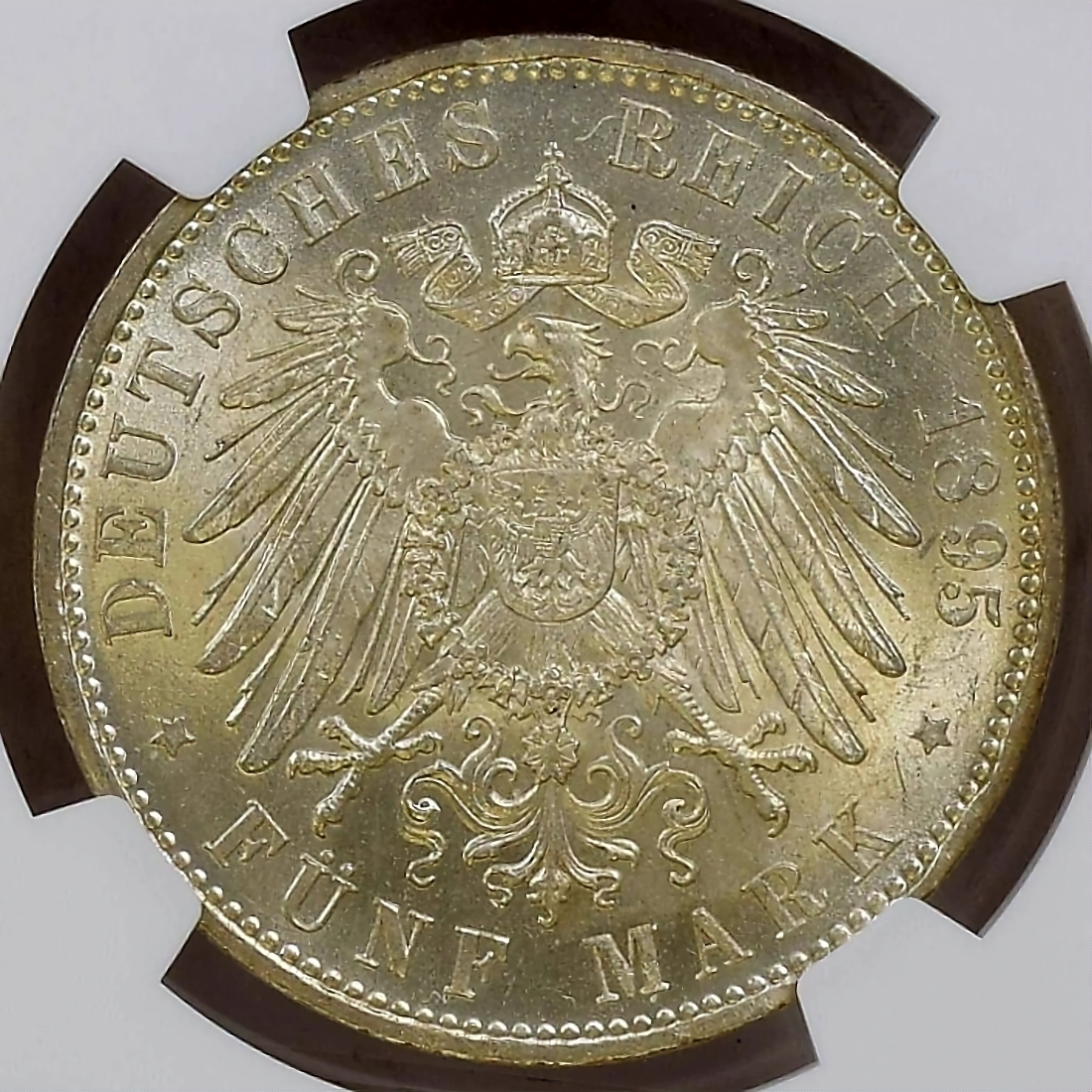 Deutschland Germany Kaiserreich Bayern Bavaria 5 Mark 1895 D König King ...