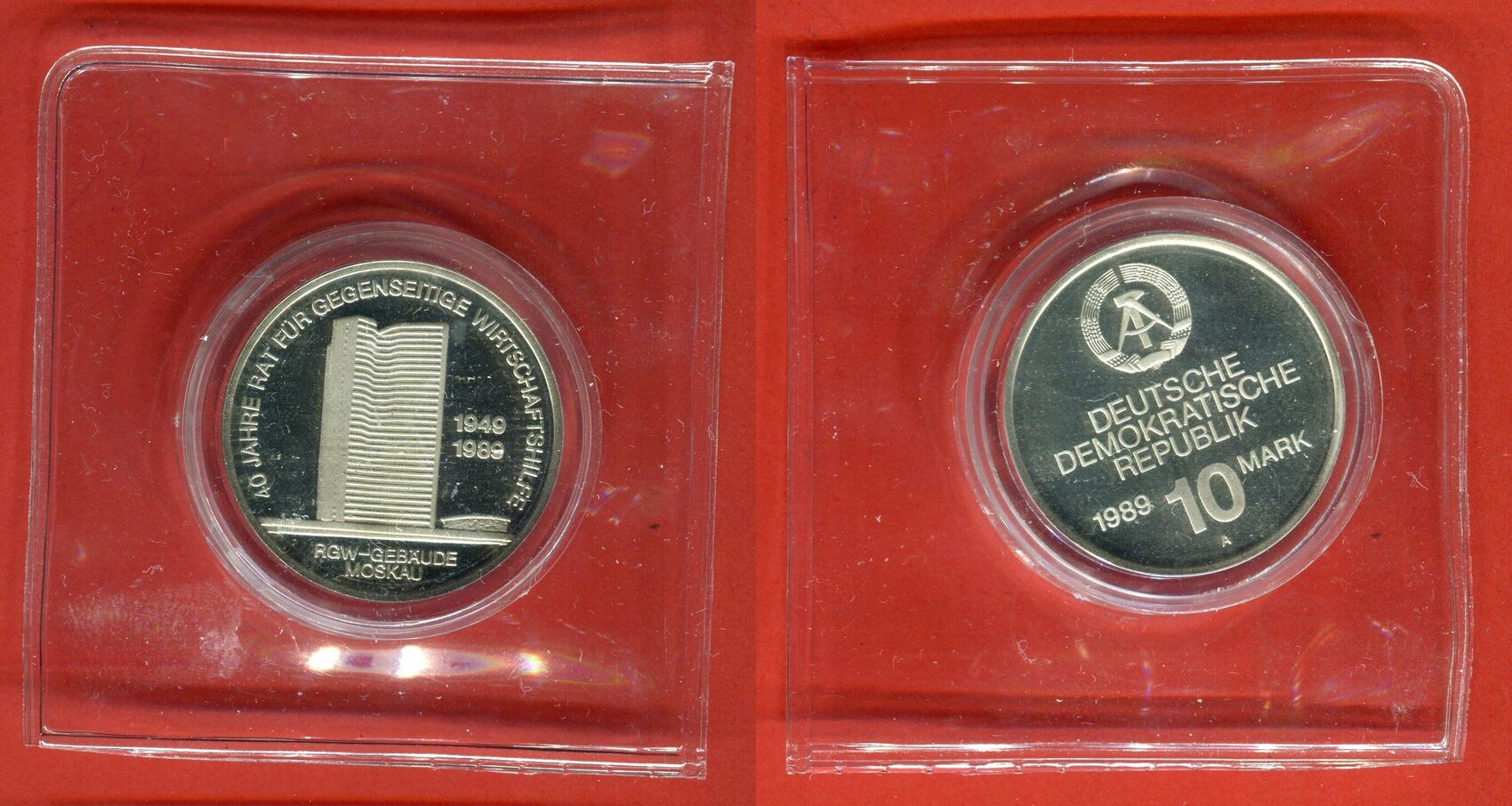 Deutsche Demokratische Republik, DDR 10 Mark Gedenkmünze 1989 A 40 ...