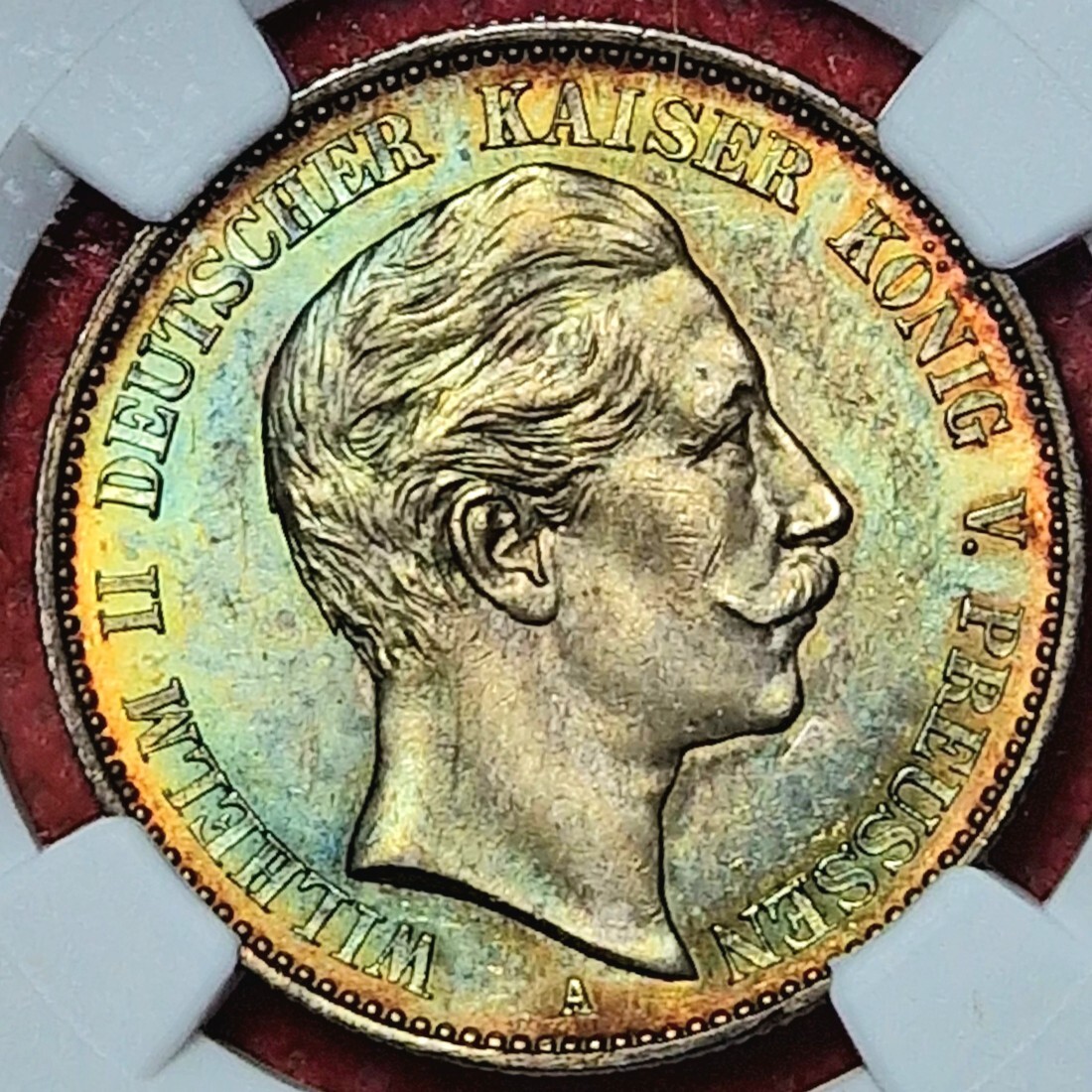 Preußen Kaiserreich Prussia Germany 2 Mark 1888 A Dreikaiserjahr Wilhelm II. Kleiner Adler Small ...