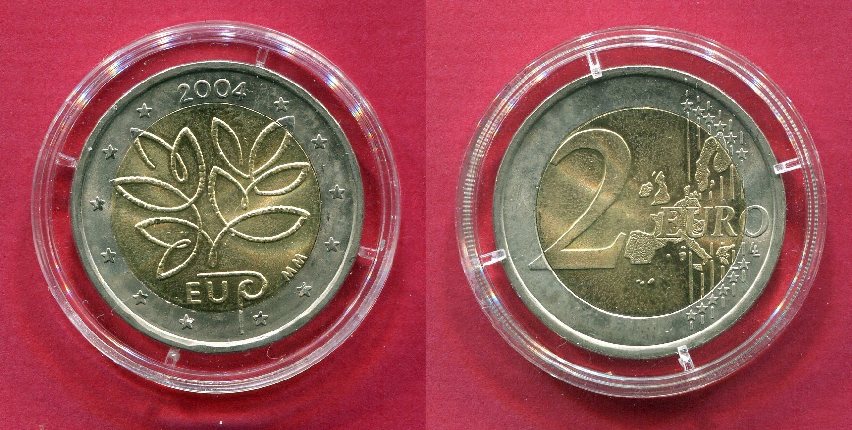 Finnland 2 Euro 2004 Erweiterung der Europäischen Union AU in capsule ...