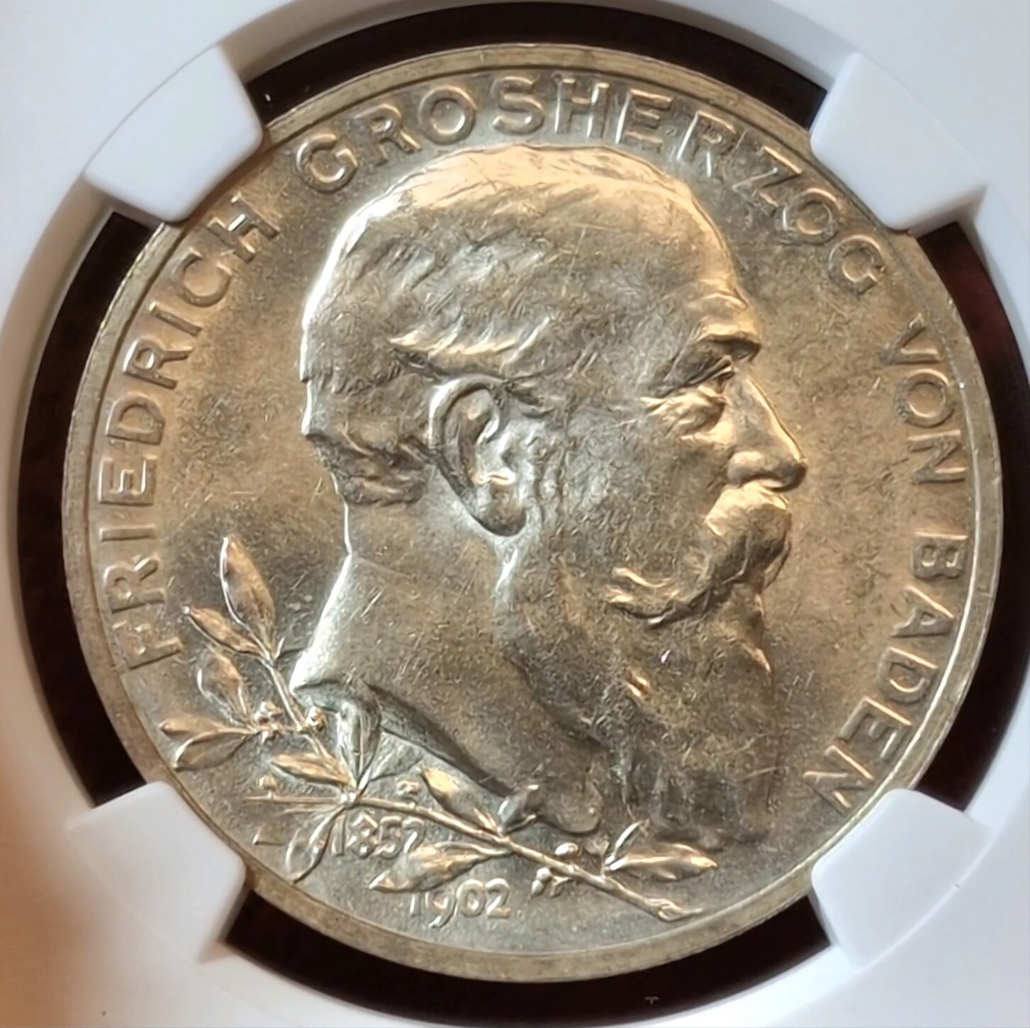 Baden Deutschland Germany Kaiserreich 5 Mark Gedenkmünze Commemorative ...