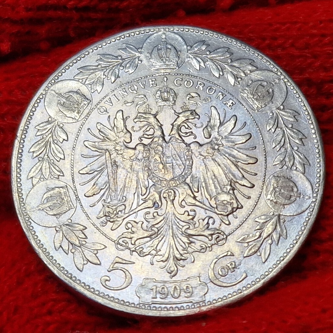 Österreich Austria 5 Corona Kronen 1909 Franz Josef I. 1848 - 1916 St ...