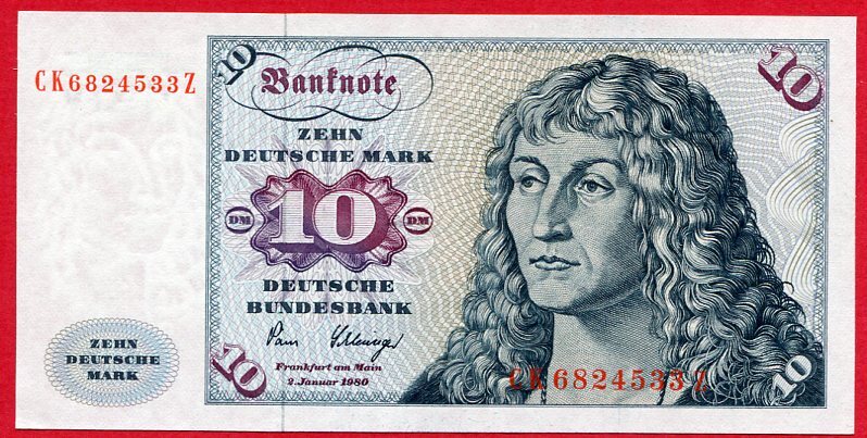 Western Germany FRG Bundesrepublik Deutschland 10 DM Banknote 1980 ...