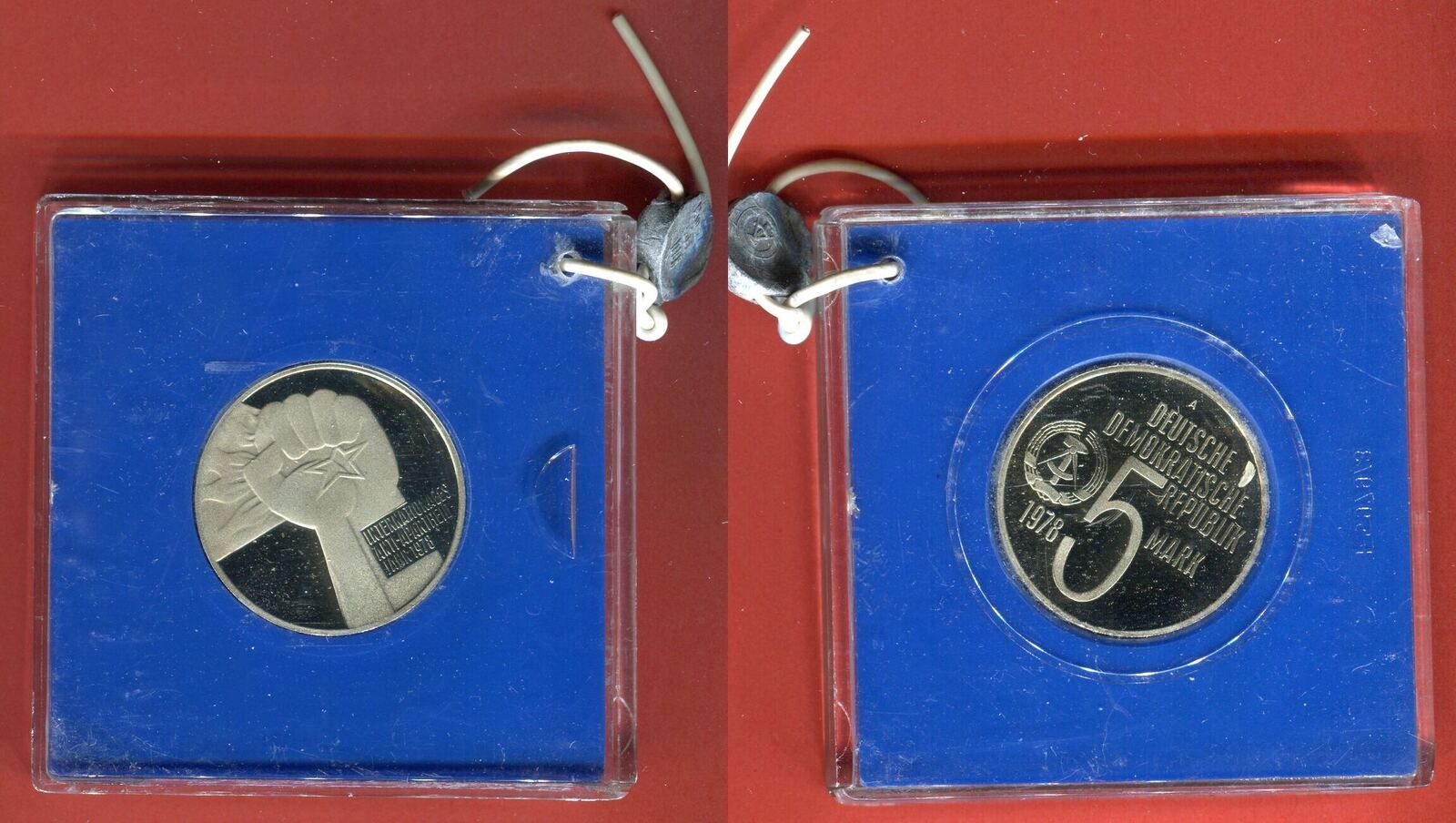 Eastern Germany DDR GDR 5 Mark Cu/Ni Gedenkmünze 1978 Anti-Apartheid ...