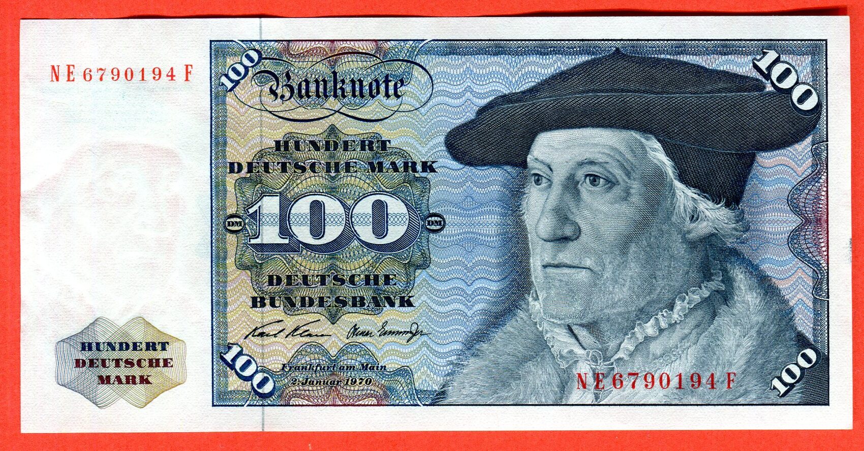BRD, Deutsche Bundesbank 100 DM Deutsche Mark 1970 Kosmograph Sebastian ...