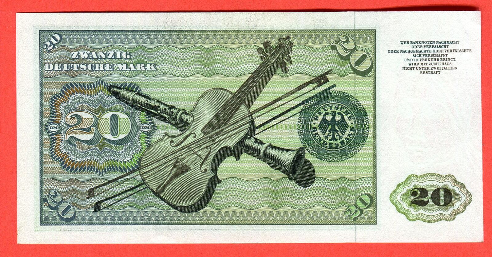 Western Germany FRG Bundesrepublik Deutschland 20 DM Deutsche Mark Banknote 1960 Elisabeth ...