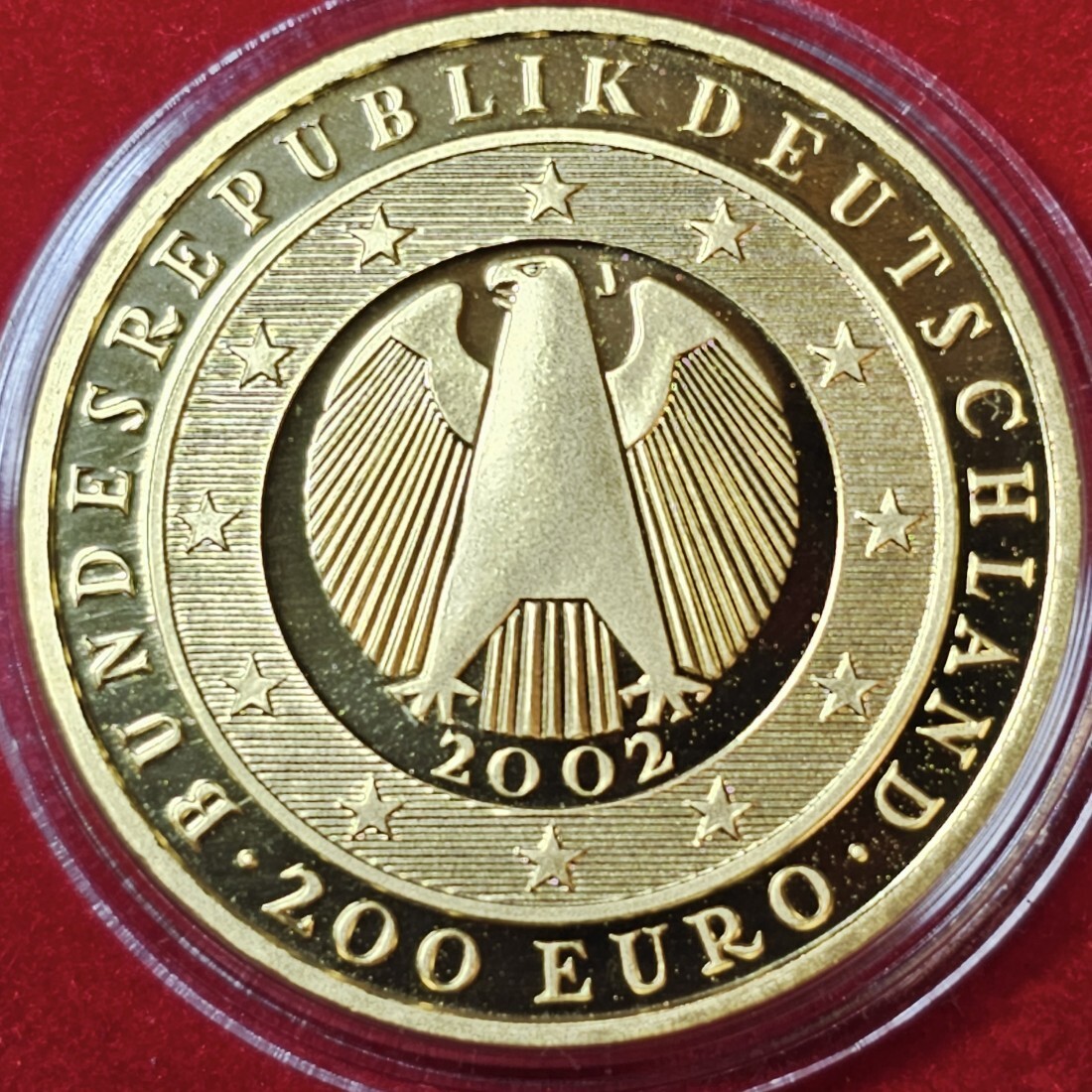 Deutschland BRD Germany 200 Euro Gold 2002 J Währungsunion, Euro ...