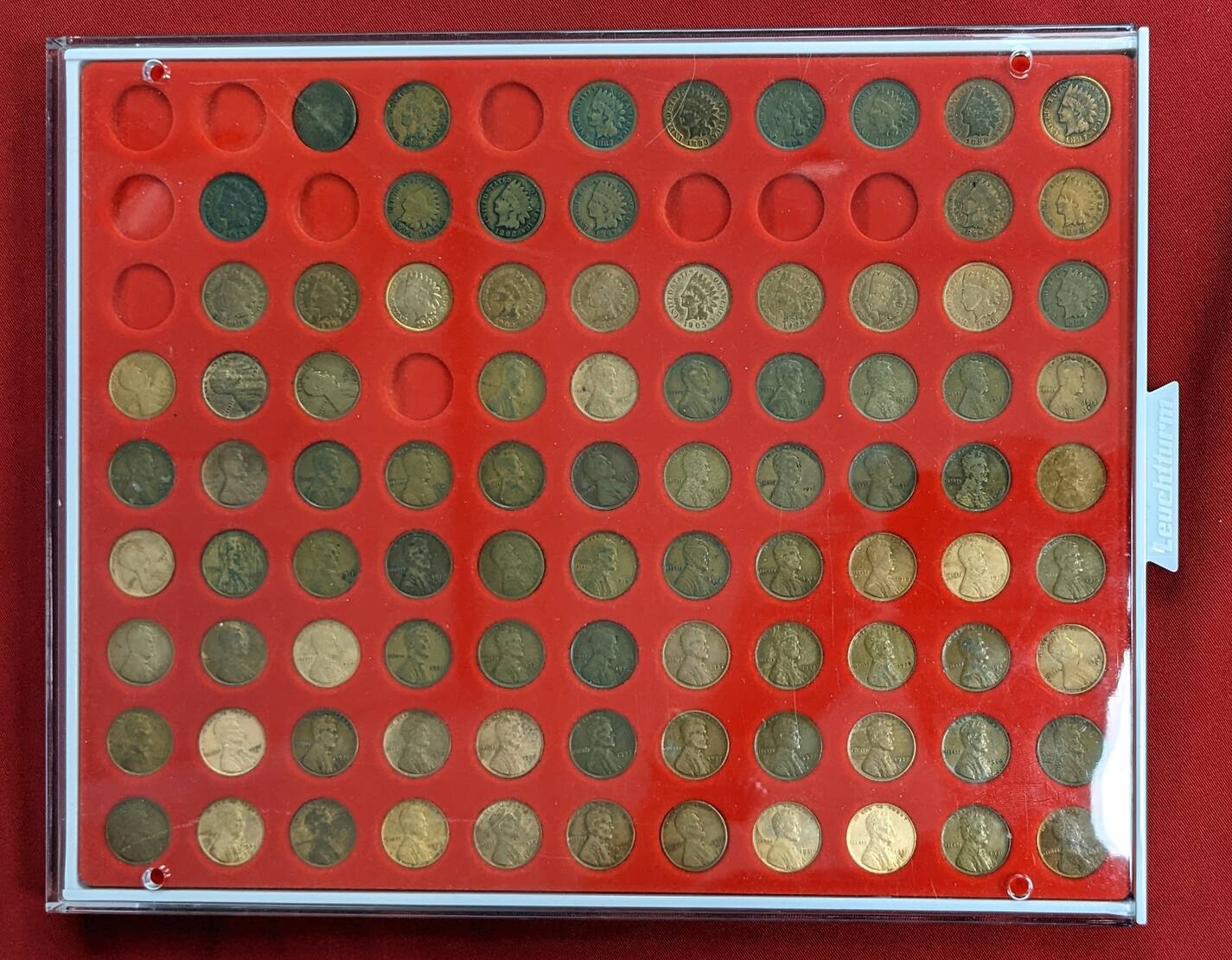 USA 89 X 1 Cent 24 X Indian Head Cents 65 X Lincoln Cent Konvolut On USA 89 X 1 Cent 24 X Indian Head Cents 65 X Lincoln Cent Konvolut On