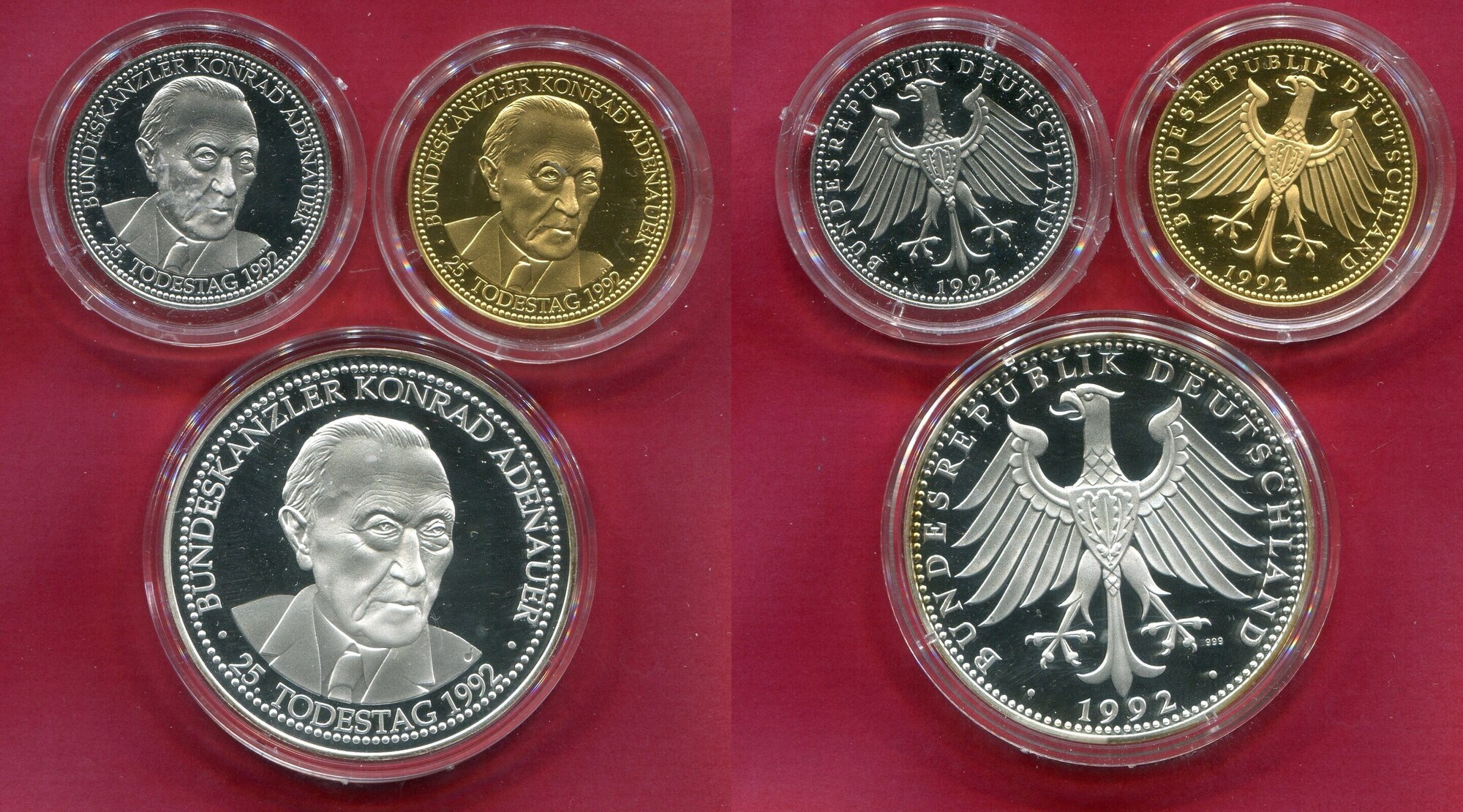 BRD Bundesrepublik Deutschland, FRG, Germany Platin Gold ...