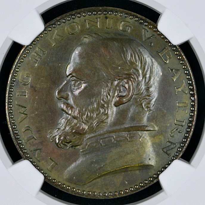 Germany Deutschland Karl Götz Probe Bayern 5 Mark Pattern 1913 COPPER ...