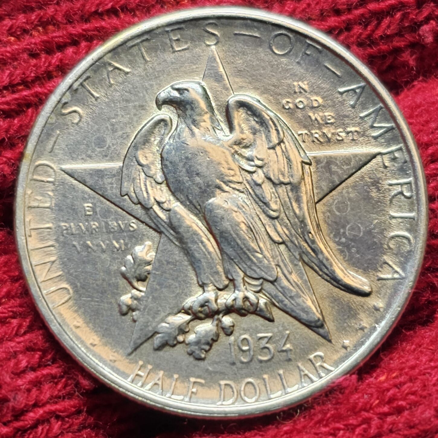 USA 50 Cents Half Dollar 1934 100 Jahre Bundesstaat Texas Centennial ...
