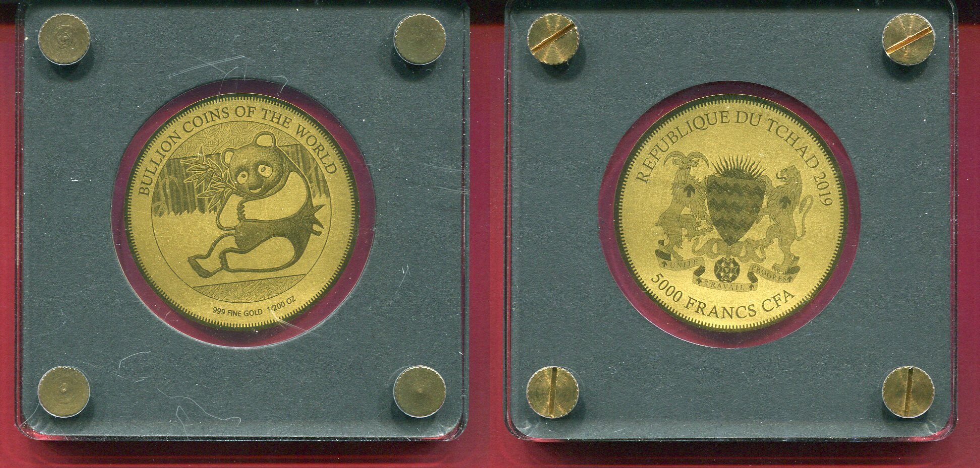 Tschad 5000 Francs CFA 1/200 Unze 2019 Bullion Coins of the World ...