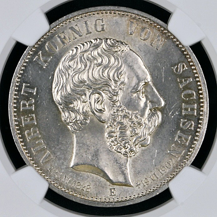 Germany Deutschland Sachsen Saxony Kaiserreich 5 Mark 1902 E Auf den ...